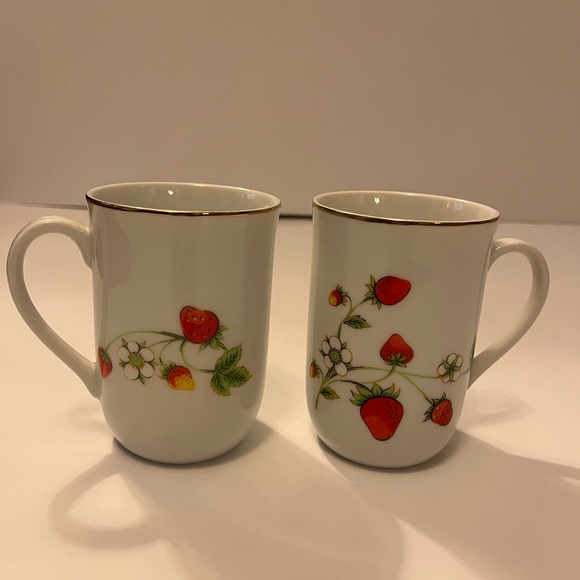 Otagiri | Dining | Vintage Otagiri Strawberry Mugcup With Gold Trim ...